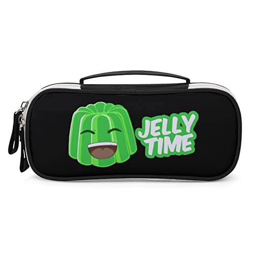 Jelly Time PU Leather Pen Pencil Bag Organizer Portable Makeup Carry Case Storage Handbag