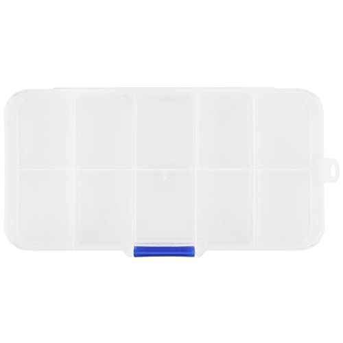 Fayrimi 1 to 10 Compartment Plastic Box Transparent for pin Jewelry Small Accessories