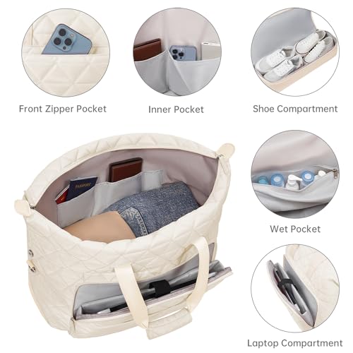 ETRONIK 30L Women's Travel Duffle Bag with 17-inch Laptop Compartment, Shoe Pocket & Toiletry Bag