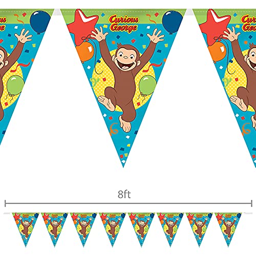 Unique Party Decorating Kit | Curious George | 7 Pcs, 96" X 11", Multi