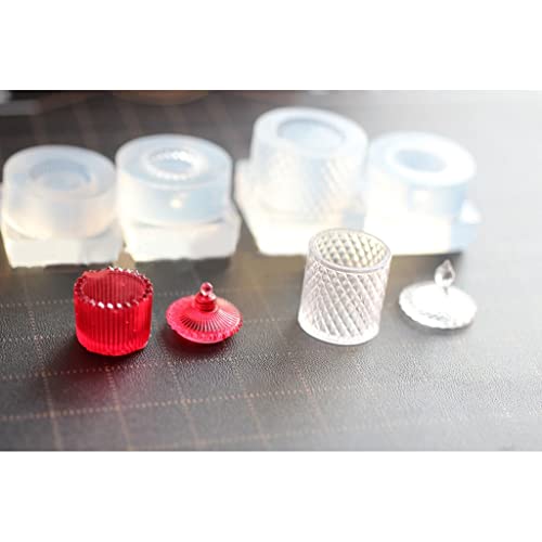 Lerpwige Mini Tray Candy Cans Silicone Mold Epoxy Resin Mold DIY Jewelry Tools Desktop Ornament Crafts Making Supplies Non-Stick