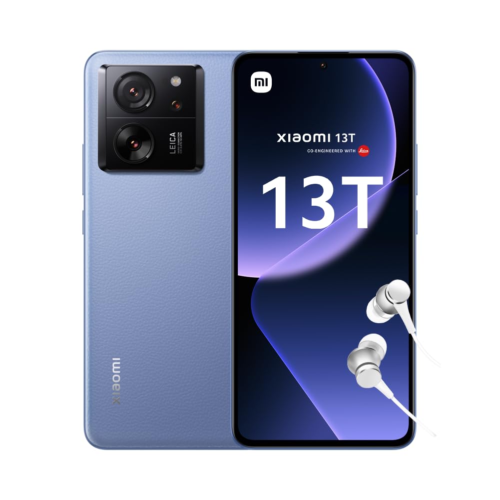 Xiaomi 13T Leica 5G + 4G LTE (256GB+8GB) Global ROM Unlocked Worldwide (Tmobile Mint Tello Global) 50MP Triple Pro Leica Camera 6.67" 144Mhz + (w/Fast 51w Car Charger) (Alpina Blue Global ROM)