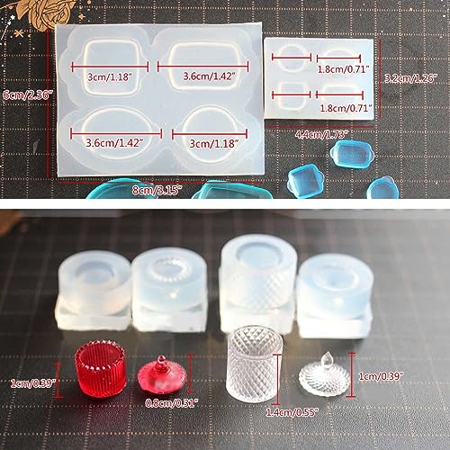 Lerpwige Mini Tray Candy Cans Silicone Mold Epoxy Resin Mold DIY Jewelry Tools Desktop Ornament Crafts Making Supplies Non-Stick