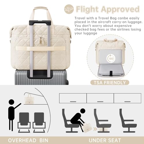 ETRONIK 30L Women's Travel Duffle Bag with 17-inch Laptop Compartment, Shoe Pocket & Toiletry Bag