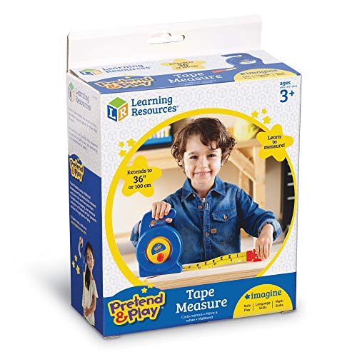 Learning Resources Pretend Play 3" Long Tape Measure - Ages 3+ Kids Measuring Tape, Measuring Tape Retractable, Educational Toys for Kids