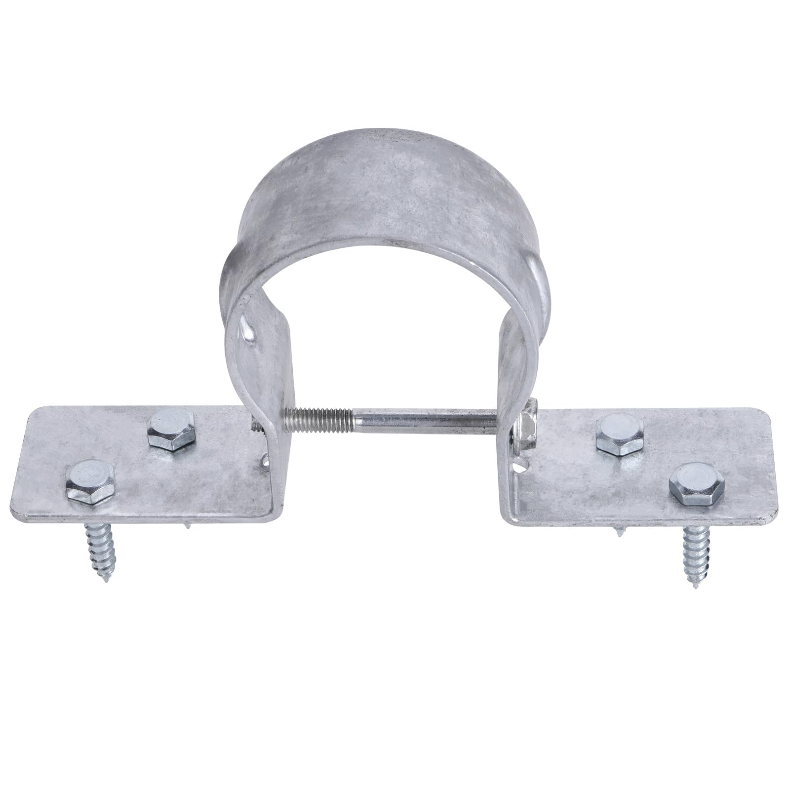 Steel to Wood Fence Bracket (12Pcs) 2-3/8 Fence Post Brackets, Fence Post Brackets for Metal Posts to Wood, Galvanized Pipe Grip Tie(No Include Screws)