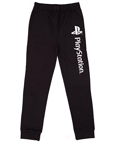 PlayStation Pajamas Boys Kids Long Sleeve Black Controller T Shirt Bottoms 7-8 years