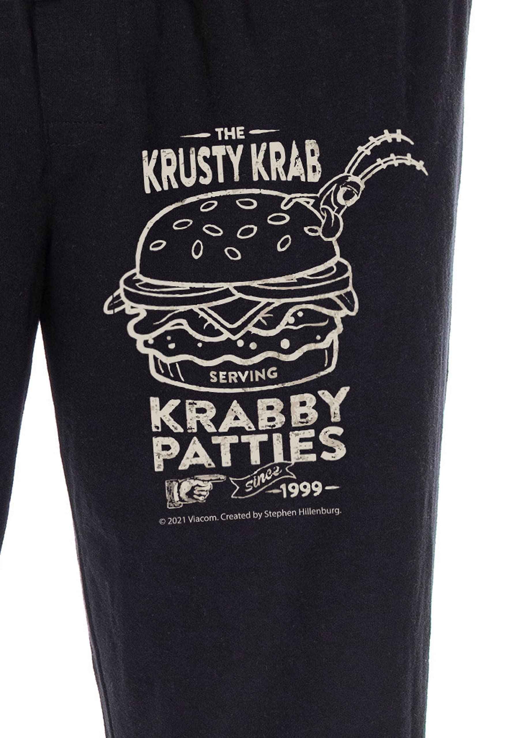 INTIMO Nickelodeon Men's Spongebob Squarepants The Krusty Krab Krabby Patties Since 1999 Loungewear Pajama Pants - Black, Small