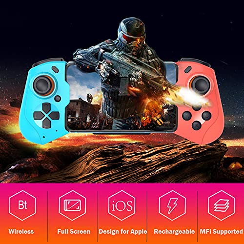 arVin Wireless Gamepad Controller for iPhone, iOS, Android, PC, Phone Game Controller for iPhone 15/14/13/iPad/MacBook/Samsung Galaxy S23/22/21/TCL/Tablet/Call of Duty Mobile/Genshin Impact/Diablo