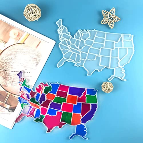 Silicone Jewelry Tray Epoxy Resin Casting Mold US Map Mat Teapot Mat Tray Mold for Jewelry Making Table Wine Tray Resin Silicone molds for Jewelry
