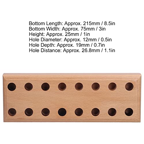 Plier Organizer Pine Wood Display Stand Base Wooden Cutter Holder Rack 16 Holes for Storage