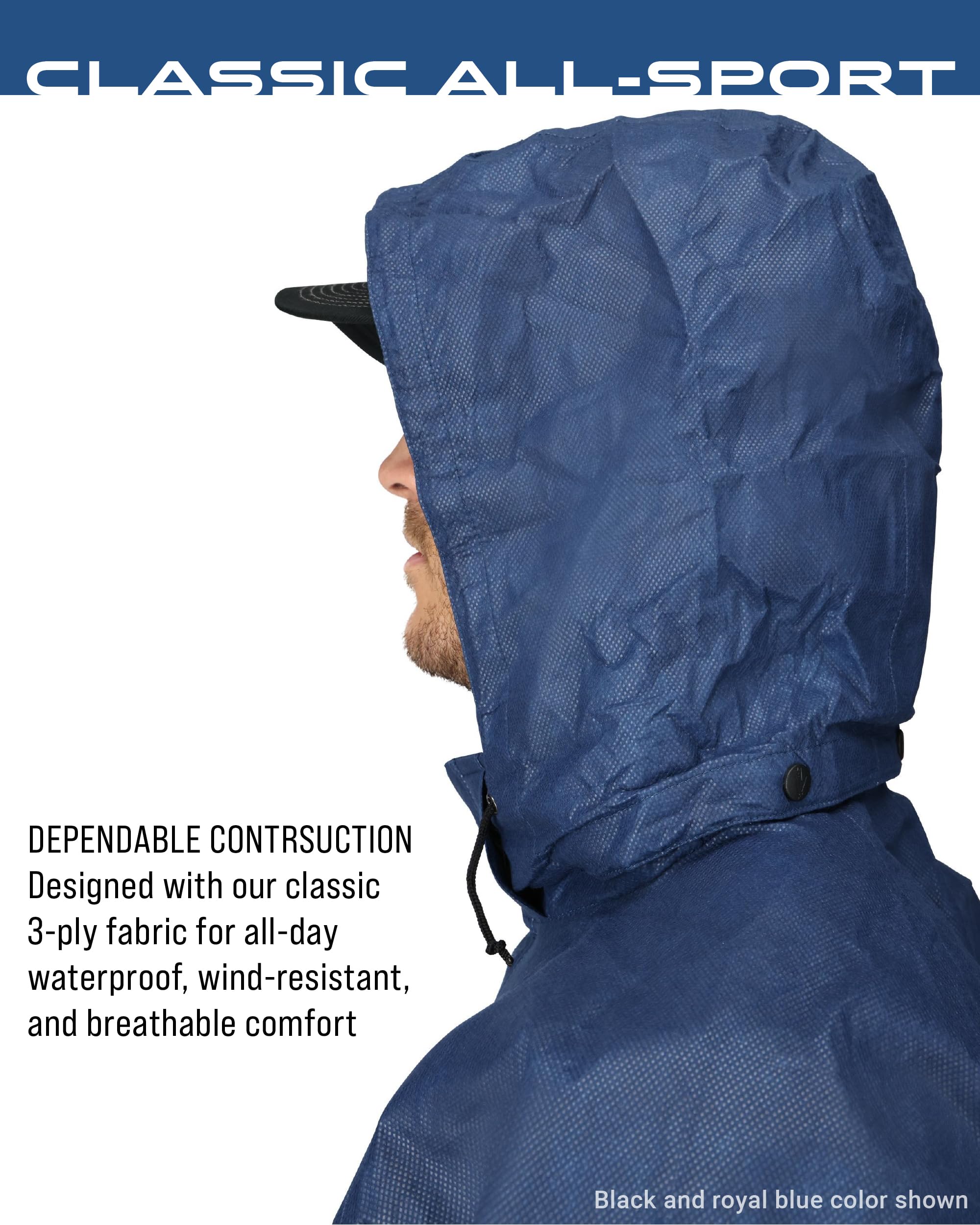 FROGG TOGGS Men's Standard Classic All-Sport Waterproof Breathable Rain Suit, Dark Green/Black, X-Large