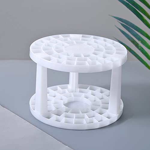 1 Piece Paint Brush Holder 49 Holes Pencil Brush Holder Pencil Pen Brush Organizer Makeup Brushes Holder Plastic Round Brush Stand, White