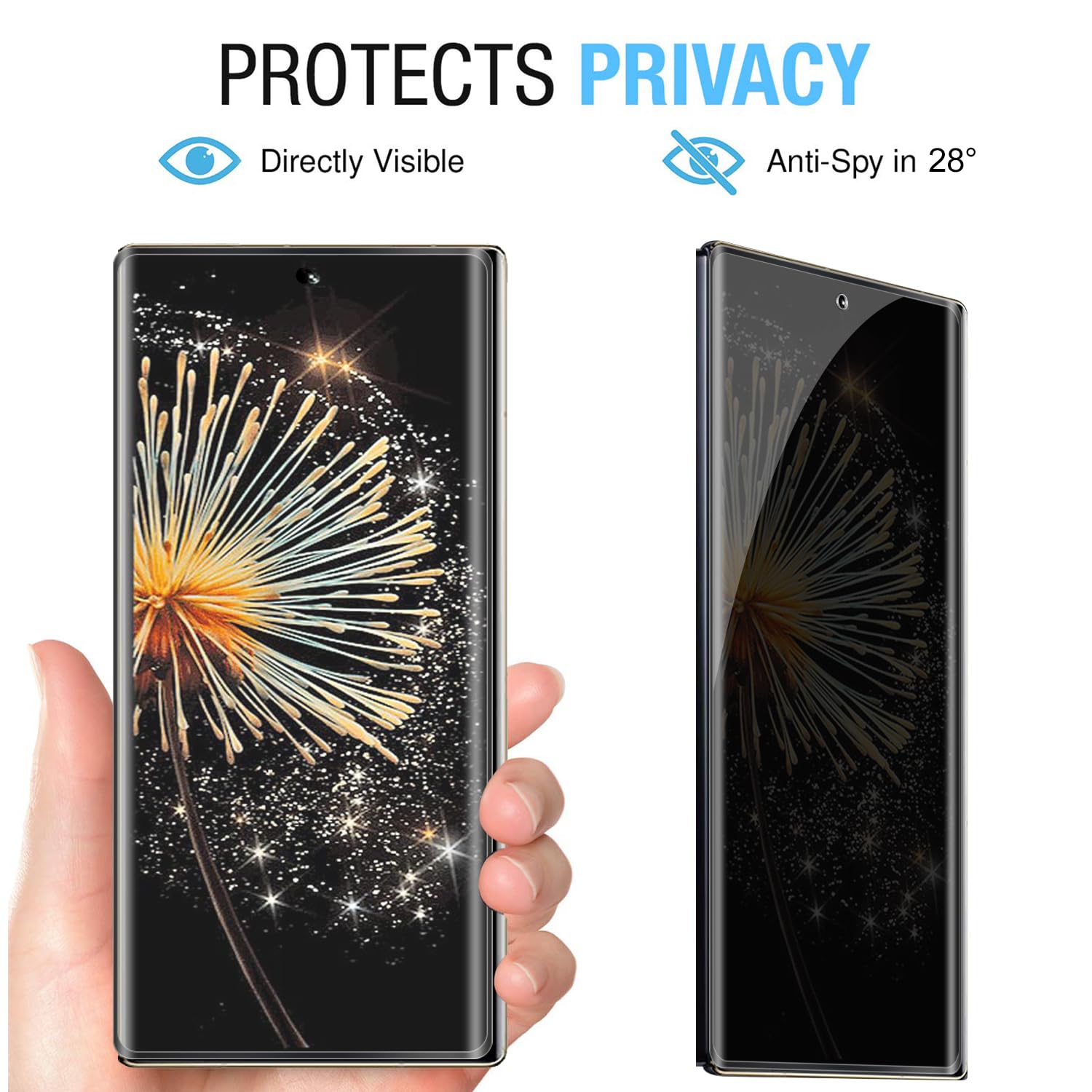 Zeking [2 Pack for Xiaomi Mix Fold 3 Privacy Front Screen Protector, Anti-Spy[Anti-Scratch] 9H Hardness[Bubble Free]