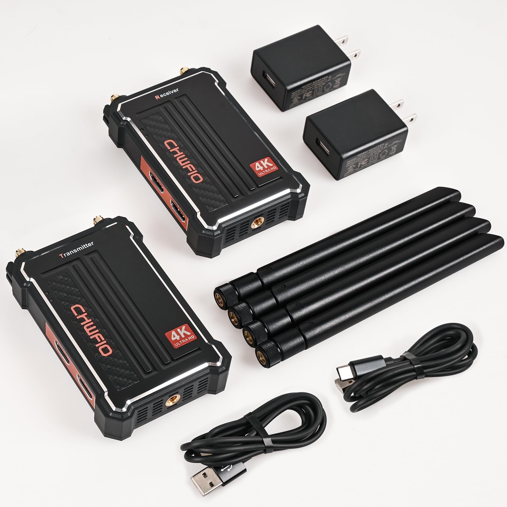 Wireless HDMI Transmitter and Receiver 4K Decode 1080P Output, 490FT/150M Plug&Play Extender, 2.4/5GHz Video Transmission System for Streaming Video/Audio/File from PC/Laptop/STB to Monitor/TV