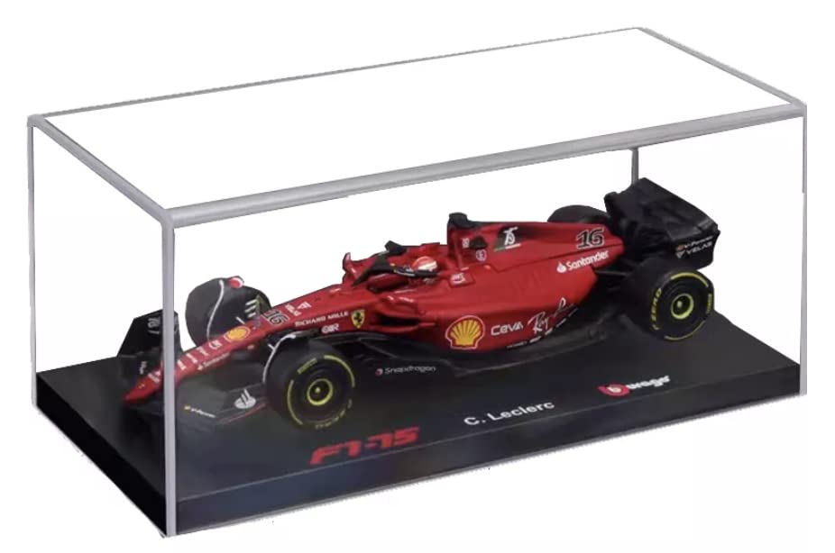 Bburago - 1/43 Scale Model Compatible with Ferrari Replica Miniature Model Compatible with Scuderia Replica Miniature F1-75 # 16 Compatible with Charles Leclerc Replica Miniature Model 2022 Racing