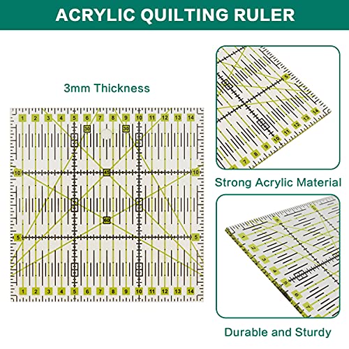 welltop Rotary Cutter Set, 96 PCS Quilting Kit 45mm Fabric Cutters Kit with 5 Extra Blades A4 Cutting Mat Acrylic Ruler Carving Knife Craft Clips Bags Full Tools for Crafting Sewing Patchworking