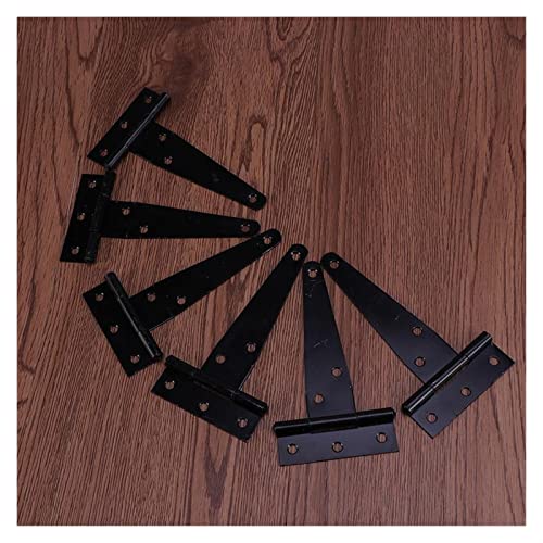 ANNURA Heavy Duty Hinge,Long Strap T Hinge, 12 Piece Hinges, T Iron Lightweight 4 Inch Hinges Old Style Wooden Boxes Wooden Fence Shed Barn Door Iron Tee Hinges