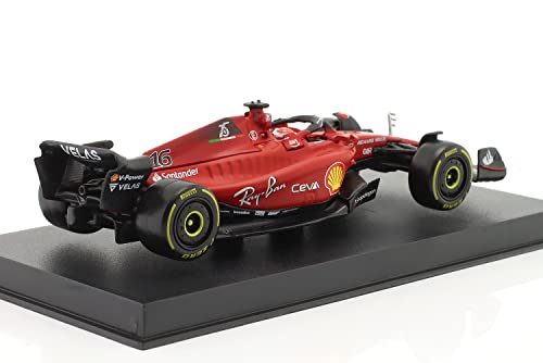 Bburago - 1/43 Scale Model Compatible with Ferrari Replica Miniature Model Compatible with Scuderia Replica Miniature F1-75 # 16 Compatible with Charles Leclerc Replica Miniature Model 2022 Racing