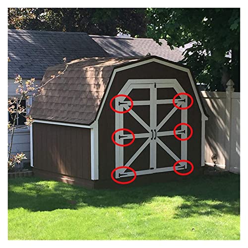 ANNURA Heavy Duty Hinge,Long Strap T Hinge, 12 Piece Hinges, T Iron Lightweight 4 Inch Hinges Old Style Wooden Boxes Wooden Fence Shed Barn Door Iron Tee Hinges