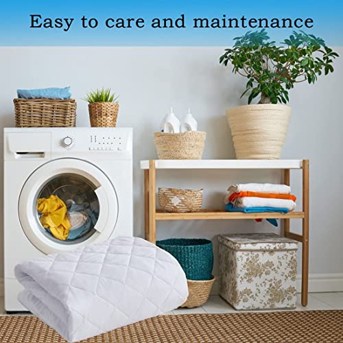 Bravbowerry Waterproof Mattress Protector,Cooling Breathable Fluffy Soft Mattress Pad, Washable Mattress Protector,Noiseless Mattress Cover,Bed Cover Waterproof,Deep Pocket Mattress Protector