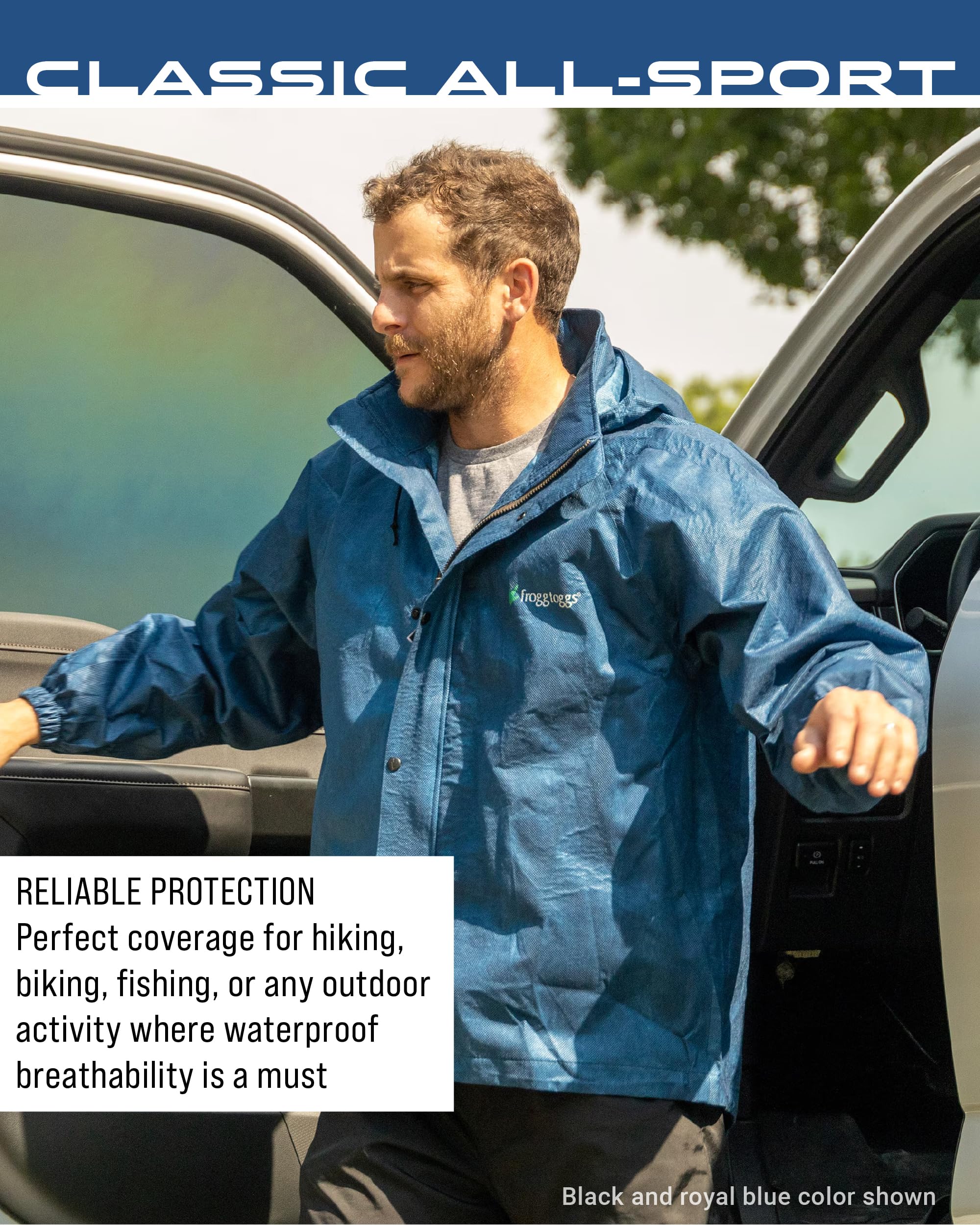 FROGG TOGGS Men's Standard Classic All-Sport Waterproof Breathable Rain Suit, Dark Green/Black, X-Large