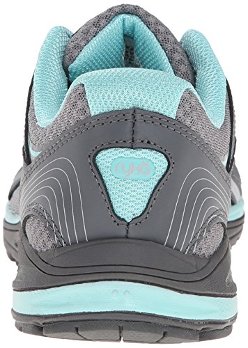 Ryka Women's Sky Walk Walking Shoe, Frost Grey/Aqua Sky/Iron Grey, 8.5 M US