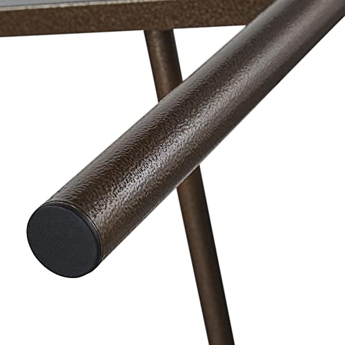 Yaheetech Classic Metal Platform Bed Frame with Headboard and Footboard Flower Design Mattress Foundation Easy Set Up Structure Full Size Bronze