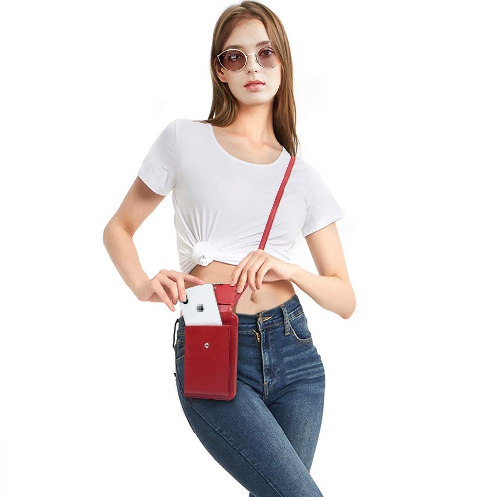 KUKOO Small Crossbody Bag Cell Phone Purse Wallet with Credit Card Slots for Women