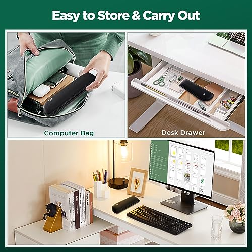 Gimars Upgrade 20 inch Foldable Wrist Rest for Computer Keyboard, Enlongated Superfine Fabric Gel Memory Foam Keyboard Wrist Rest Set, Ergonomic Design for Typing Pain Relief, Computer, Office & Home