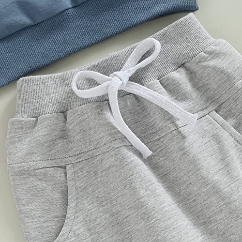 LXXIASHI Toddler Baby Boy Clothes Set Letter Print Pant Set Long Sleeve Crewneck Sweatshirt Top + Pant 2Pcs Fall Outfits