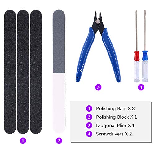Swpeet 35Pcs Professional for Gundam Modeler Basic Tools, Tool Set for Gundam Model Tools Kit Perfect for Gundam Model Kit Building Beginner Hobby Model Assemble Building with Duty Plastic Container