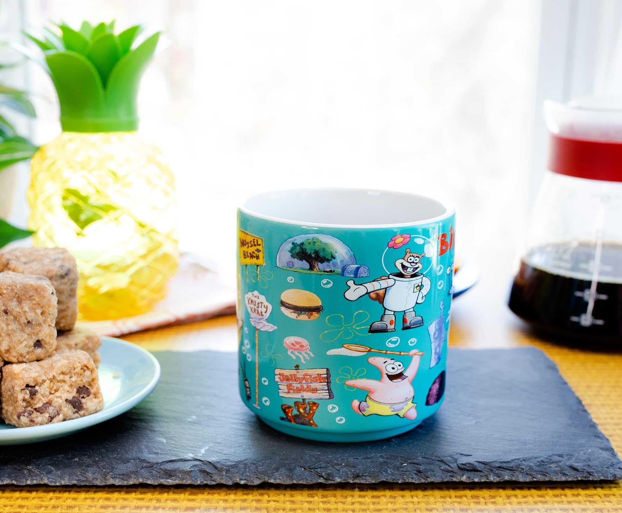 Silver Buffalo SpongeBob SquarePants Bikini Bottom Ceramic Mug | Coffee Cup For Espresso, Tea, Cocoa | Holds 13 Ounces