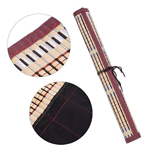 Breathable and Light Weight, Bamboo Calligraphy Paintbrush Holder, Art Brush Roll-Up Bag, Art Supplies