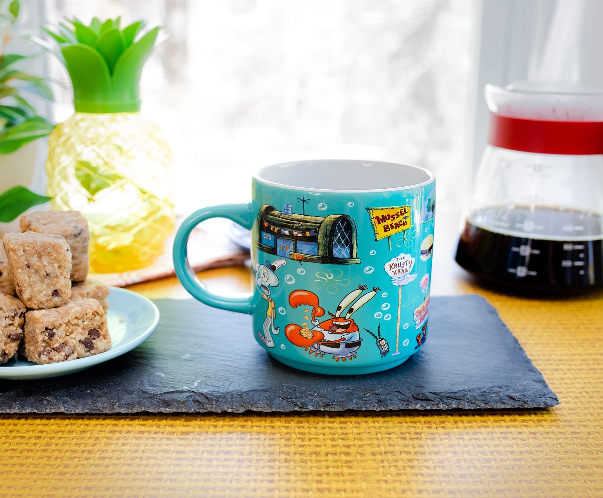 Silver Buffalo SpongeBob SquarePants Bikini Bottom Ceramic Mug | Coffee Cup For Espresso, Tea, Cocoa | Holds 13 Ounces