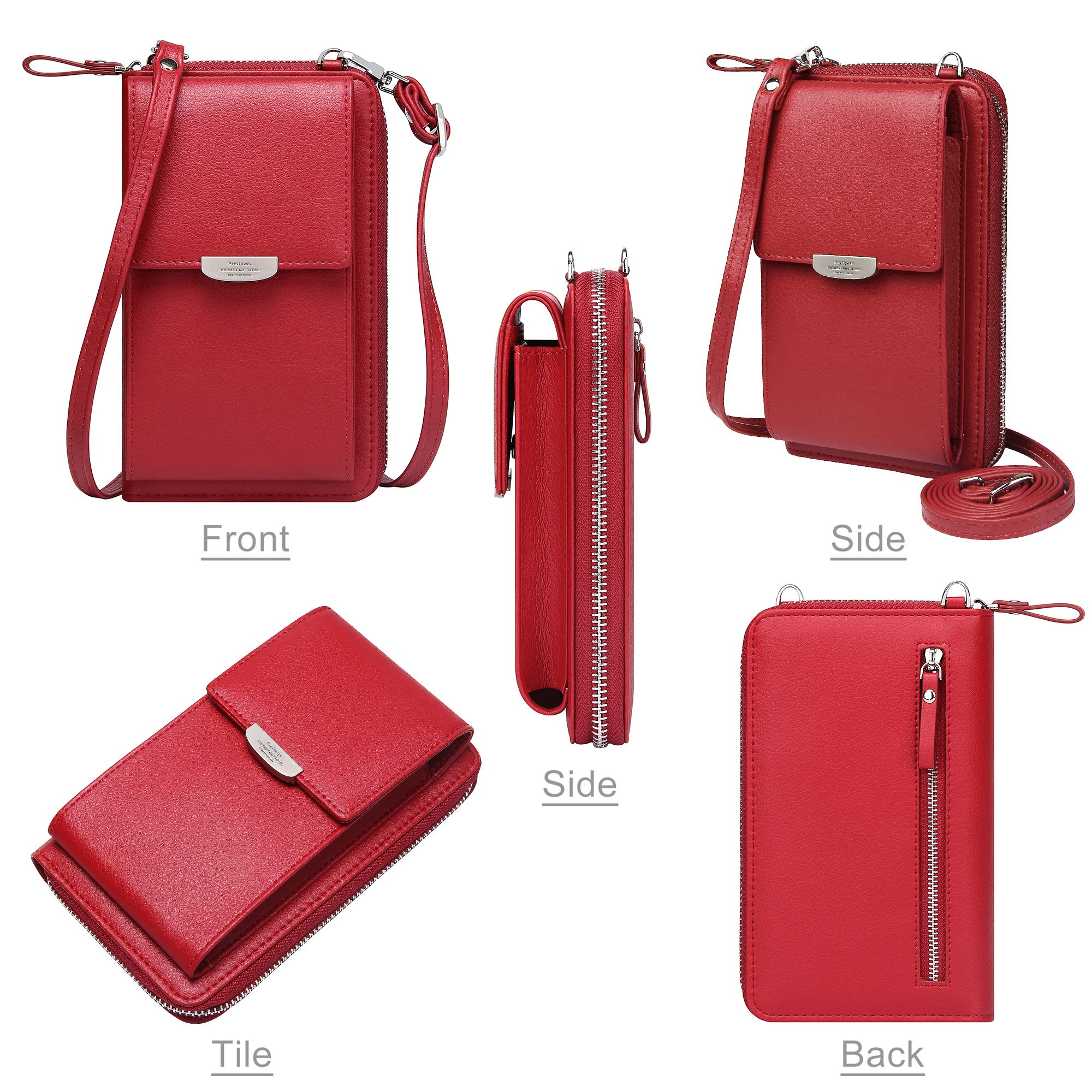 KUKOO Small Crossbody Bag Cell Phone Purse Wallet with Credit Card Slots for Women