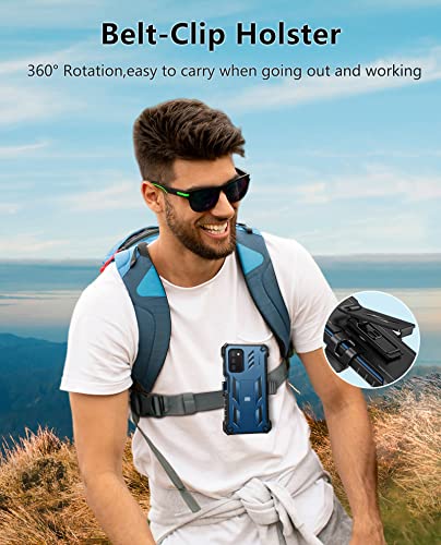 SOiOS for Samsung Galaxy A03s Case: Military Grade Rugged Drop Proof Protection Cases with Kickstand | Heavy Duty Protective Cell Phone Holster Cover | Durable Matte Textured Shockproof TPU Protector