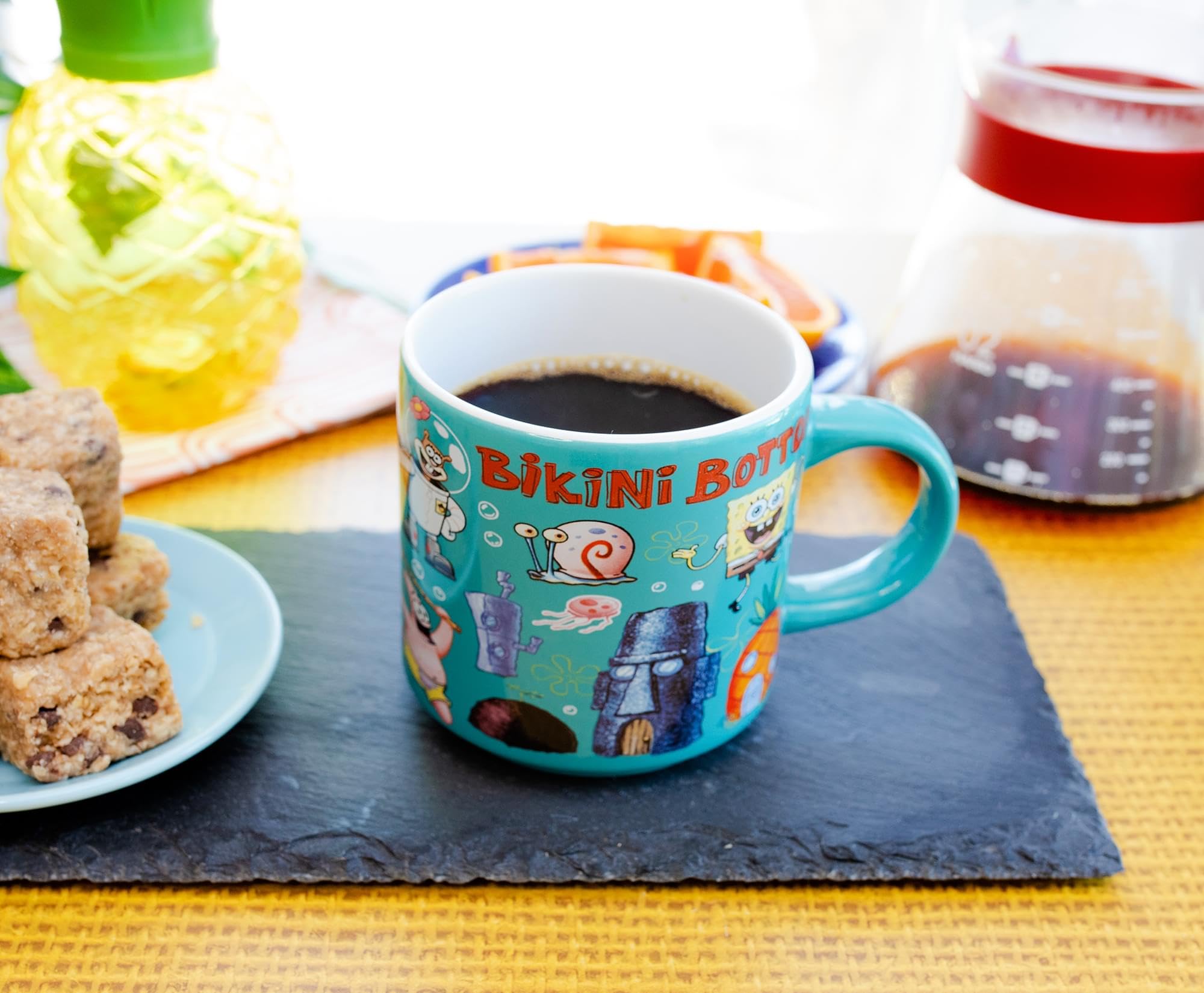 Silver Buffalo SpongeBob SquarePants Bikini Bottom Ceramic Mug | Coffee Cup For Espresso, Tea, Cocoa | Holds 13 Ounces
