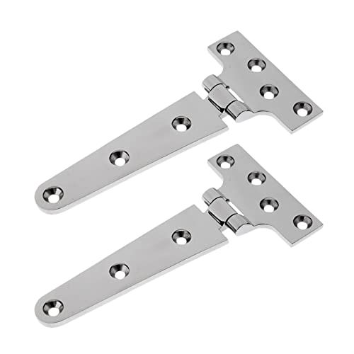 T-Hinge,Metal Tee Hinge, 2pcsT Hinges, Gates, Thicker Hinges, Heavy Duty Hinges for Wooden Fences, Sheds, Wooden Boxes, Garden Gates, Cabins, Warehouse Doors