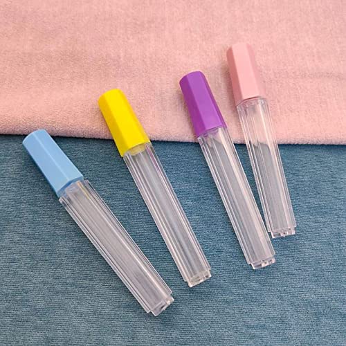 plplaaoo Sewing Needles Container, Clear Durable Plastic Sewing Pins Storage Case, 10Pcs Needle Storage Tube, Sewing Needles Storage Bottles Holder Fits Home