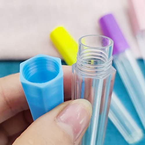 plplaaoo Sewing Needles Container, Clear Durable Plastic Sewing Pins Storage Case, 10Pcs Needle Storage Tube, Sewing Needles Storage Bottles Holder Fits Home