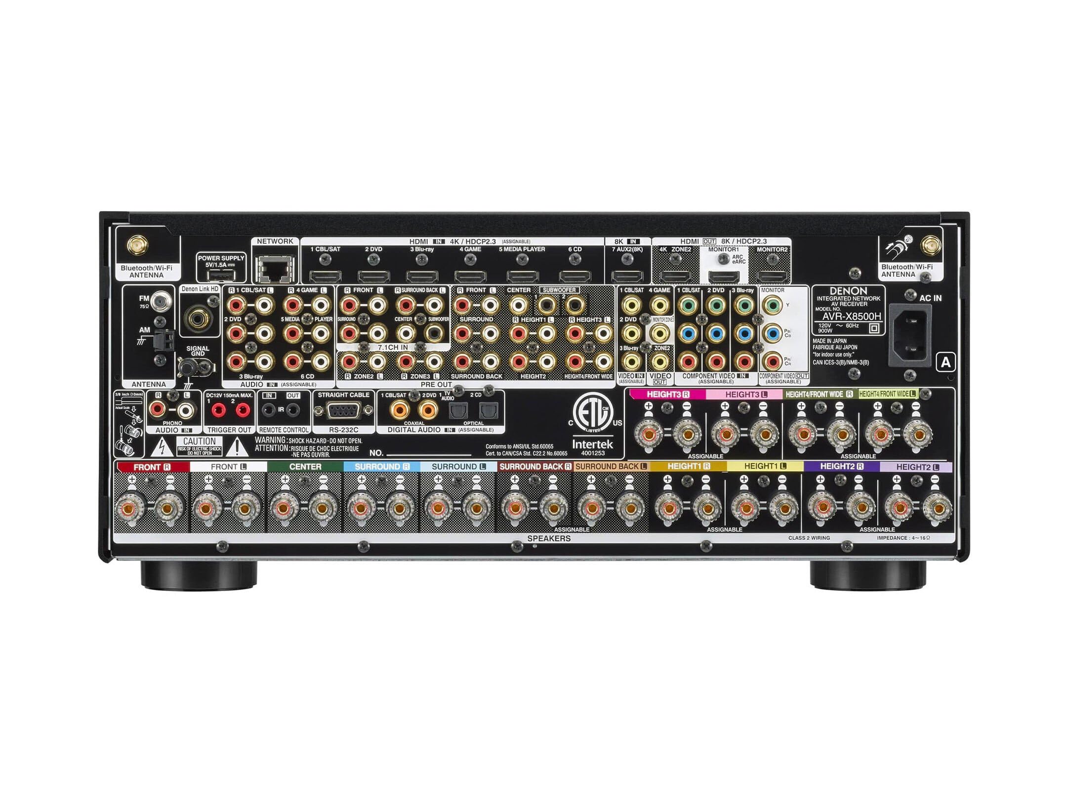 Denon AVR-X8500HA 13.2 Channel (150 W/Ch) Receiver for Home Theater, Advanced 8K Upscaling, Supports Dolby Atmos, DTS:X, IMAX Enhanced, Auro 3D & More, Built-in HEOS, Amazon Alexa Voice Control