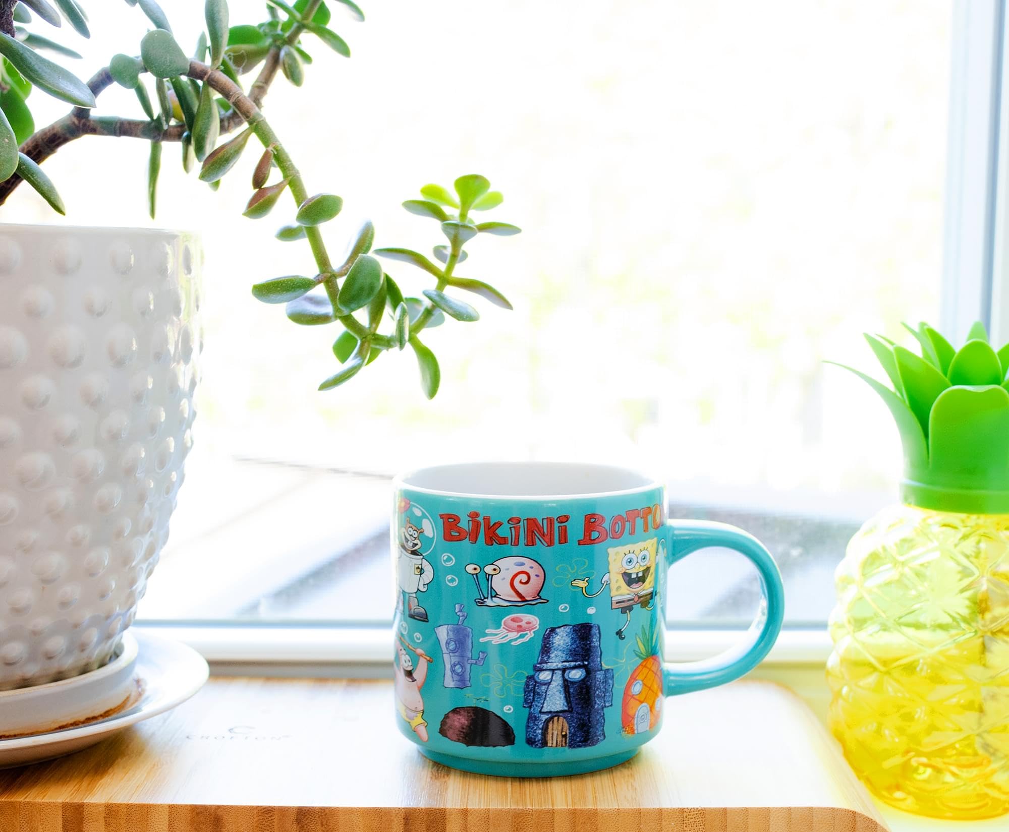 Silver Buffalo SpongeBob SquarePants Bikini Bottom Ceramic Mug | Coffee Cup For Espresso, Tea, Cocoa | Holds 13 Ounces