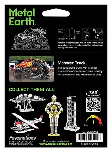 Fascinations Metal Earth Monster Truck 3D Metal Model Kit