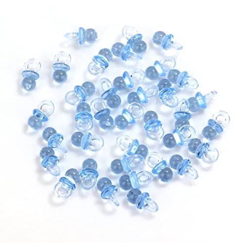 Small Blue Acrylic Baby Pacifier Baby Shower Favors - 144 Pieces