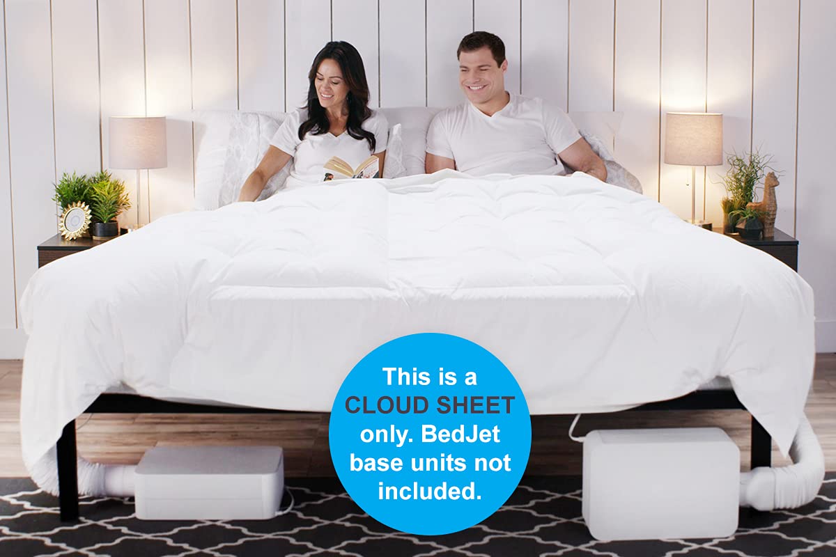 BedJet Cloud Sheet - Dual Zone King (Cooling, Heating & Climate Control just for Your Bed) White