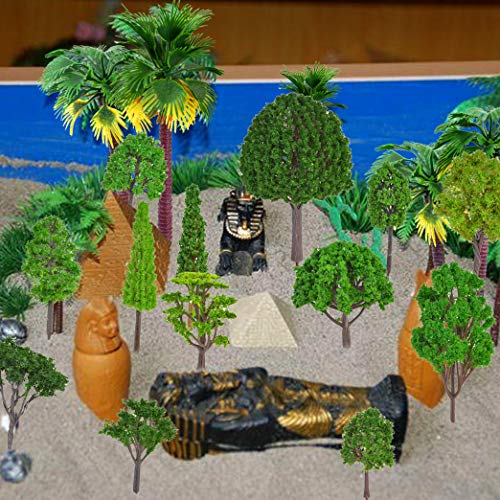 30pcs Model Trees Train Railroad Scenery Architecture Trees, Mixed Model Tree Fake Trees for DIY Crafts Building Model Scenery Landscape Decoration 1.5-7.9 inch(4 -20cm)
