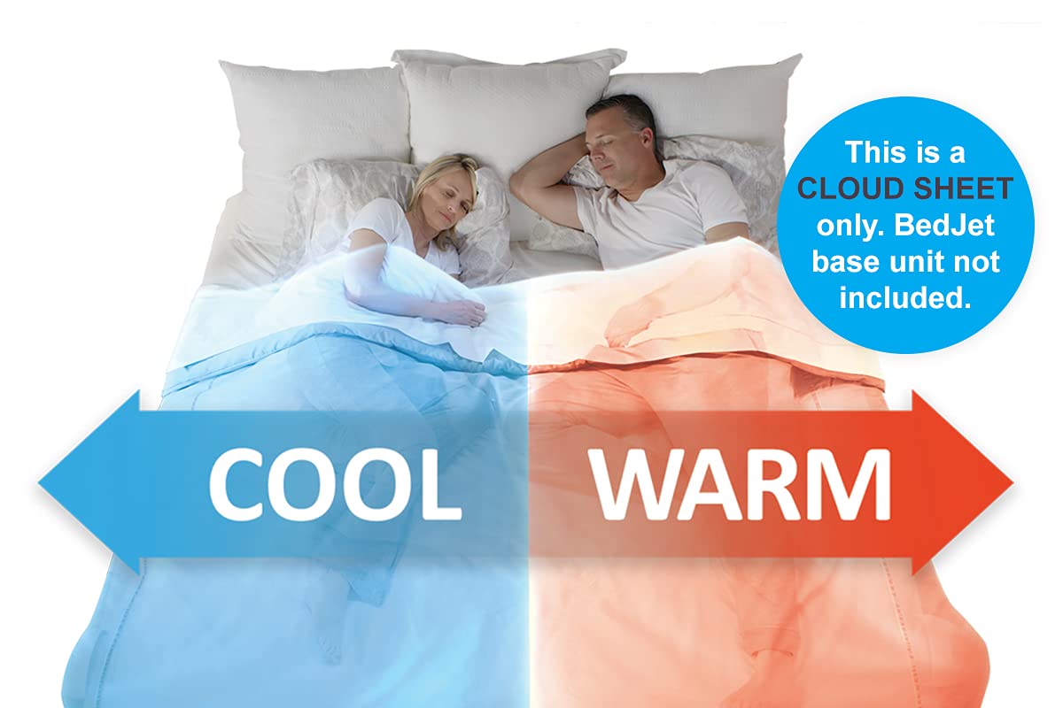 BedJet Cloud Sheet - Dual Zone King (Cooling, Heating & Climate Control just for Your Bed) White