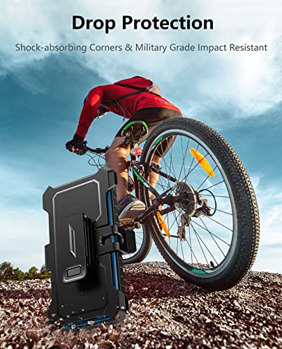 SOiOS for Samsung Galaxy A03s Case: Military Grade Rugged Drop Proof Protection Cases with Kickstand | Heavy Duty Protective Cell Phone Holster Cover | Durable Matte Textured Shockproof TPU Protector