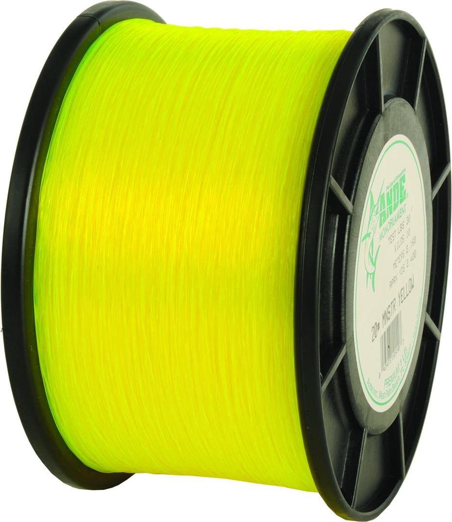 Ande MY00100080 Monster Monofilament, 1-Pound Spool, 80-Pound Test, Yellow Finish